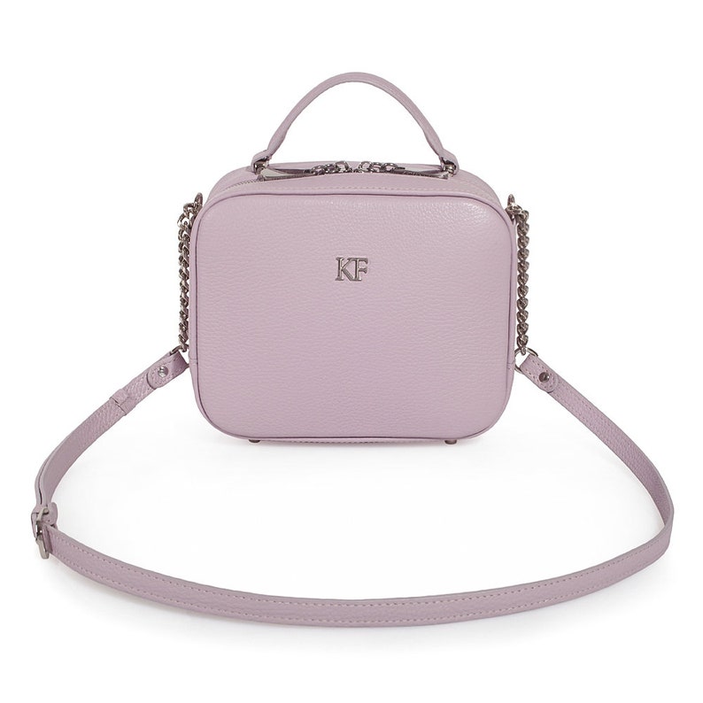 Leather Cross Body Bag Light Purple Leather Shoulder Bag - Etsy