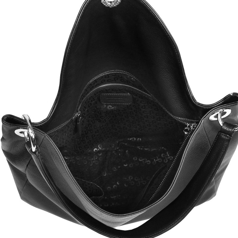 Leather Hobo Bag Black Leather Hobo Bag Women's Leather - Etsy