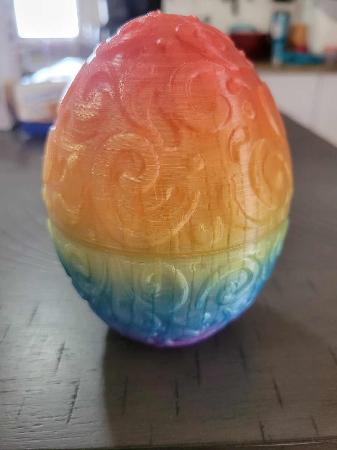 3D Printed Rainbow Dragon Egg - With Dragon - Etsy