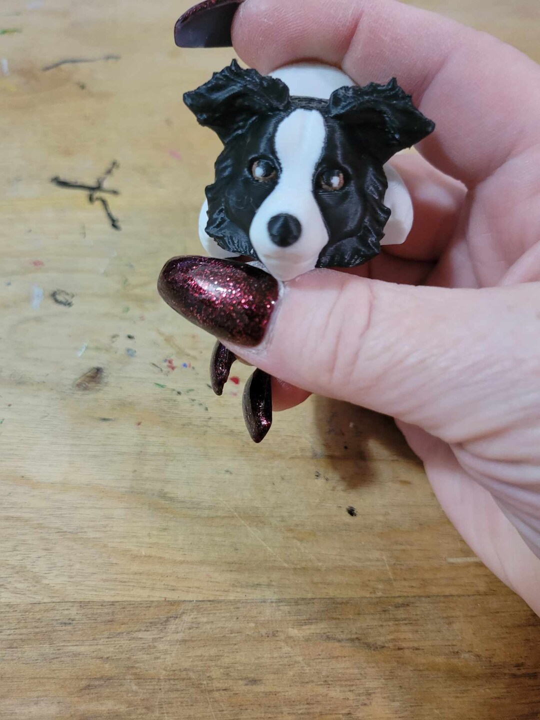 3D Printed Fidget Dog- Border Collie - Etsy