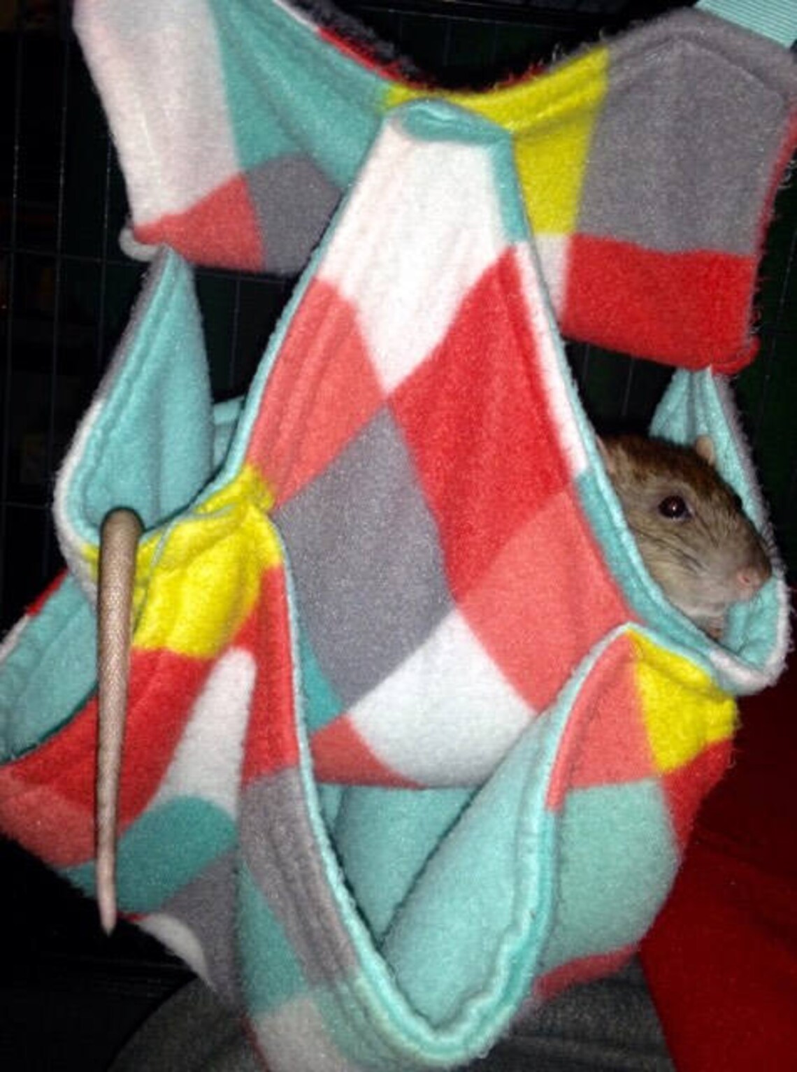 Patchwork Triple Hammock for Rats / Ferrets / Sugar Gliders ...
