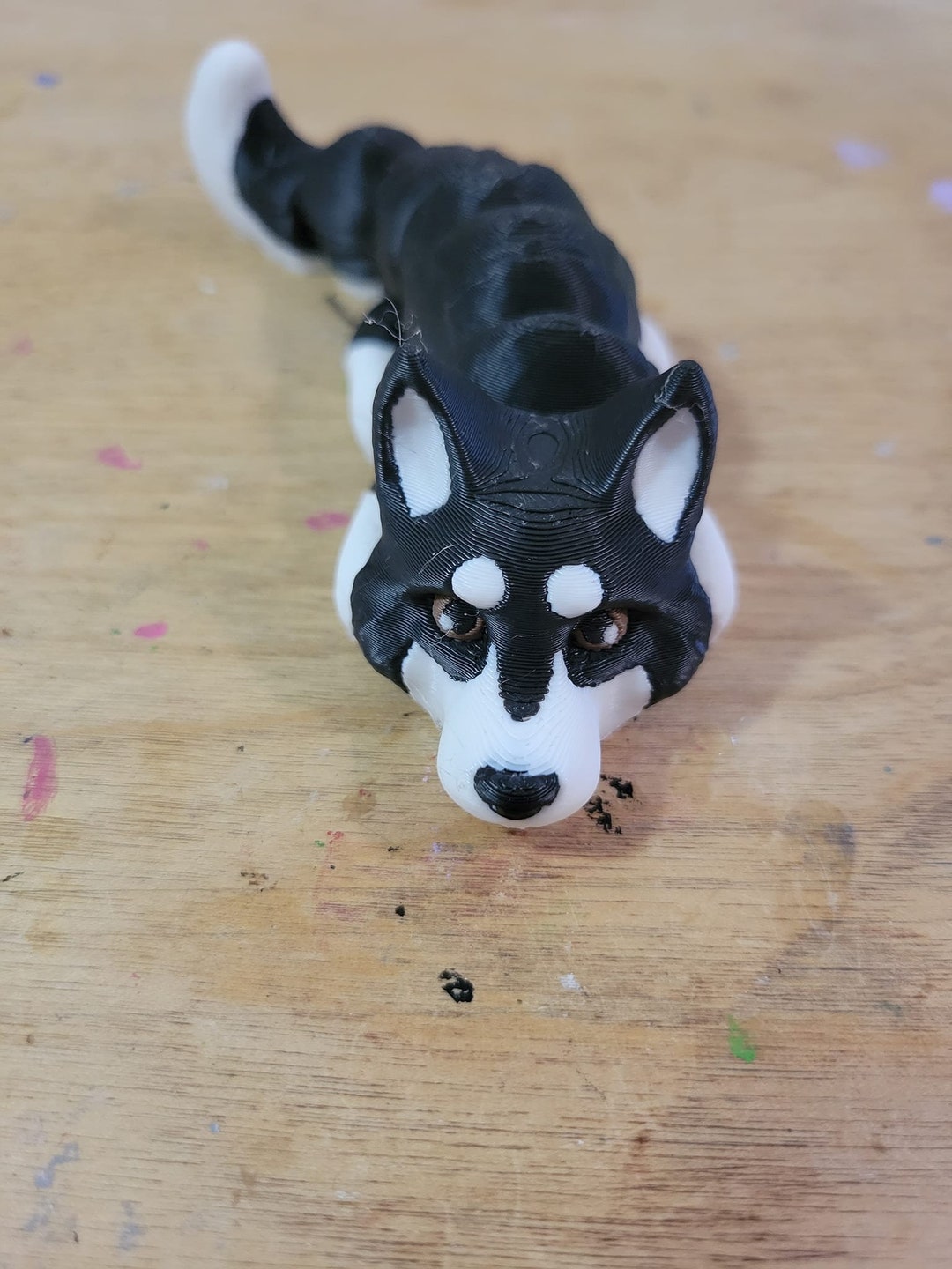 3D Printed Husky Fidget Dog - Etsy