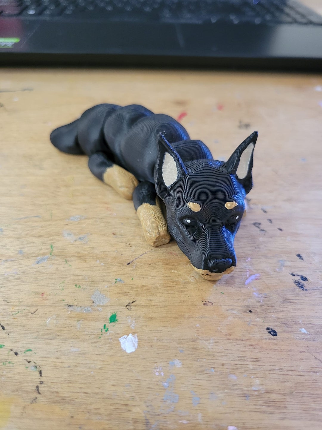 3D Printed Fidget Dog - Doberman - Etsy