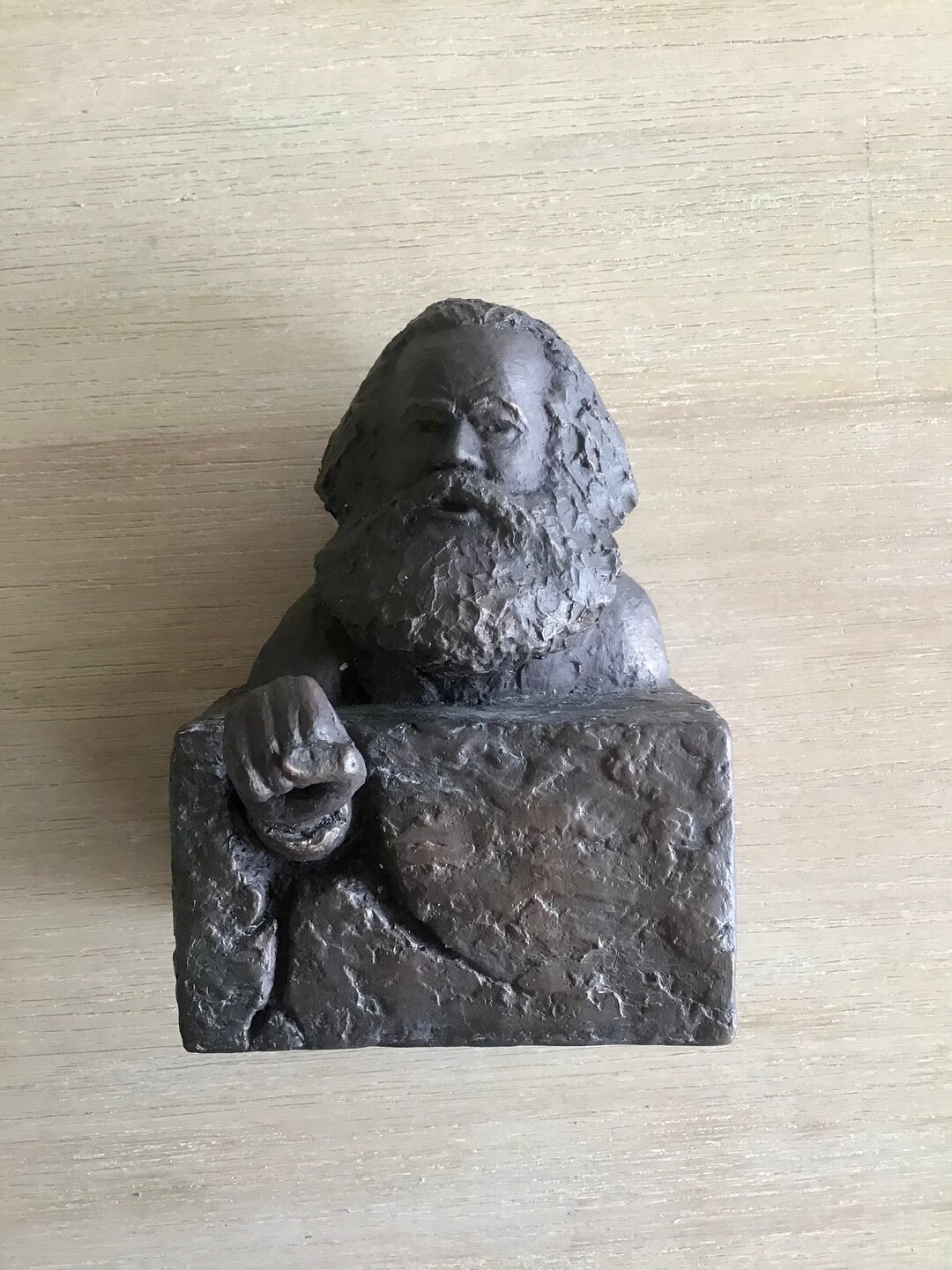Karl Marx Bronze Sculpture by Artist Peter Braun/ Rare Art Object ...