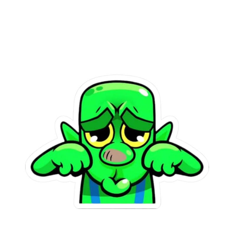 Clash Royale Goblin Emote Kiss-cut Stickers, Fun Decor, Laptop Stickers ...
