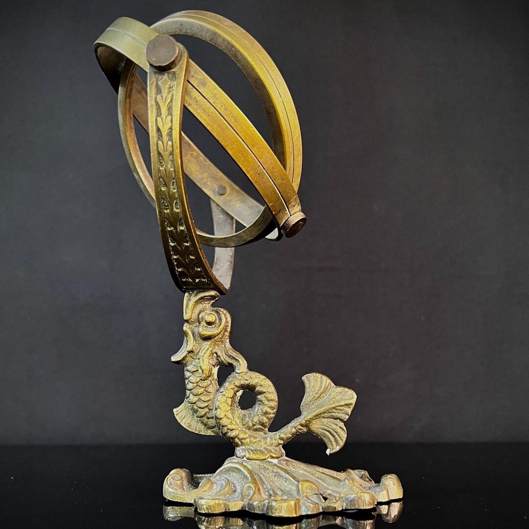 Antique Brass Gimbal | Nautical Pivot Compass | Lamp Mount Maritime ...
