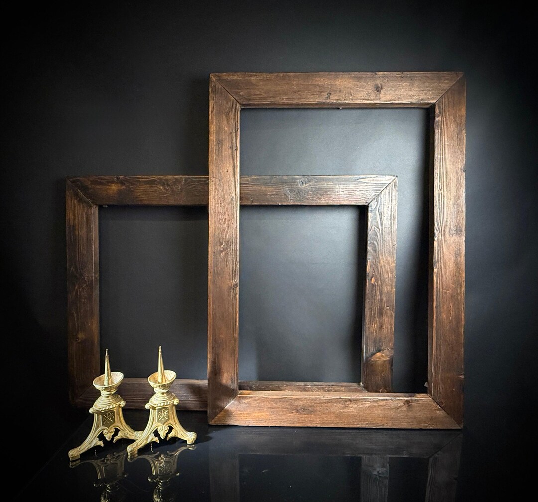 Extra Large Rustic Oak Wood Picture Frames (pair) | 108x78cm | Gallery ...
