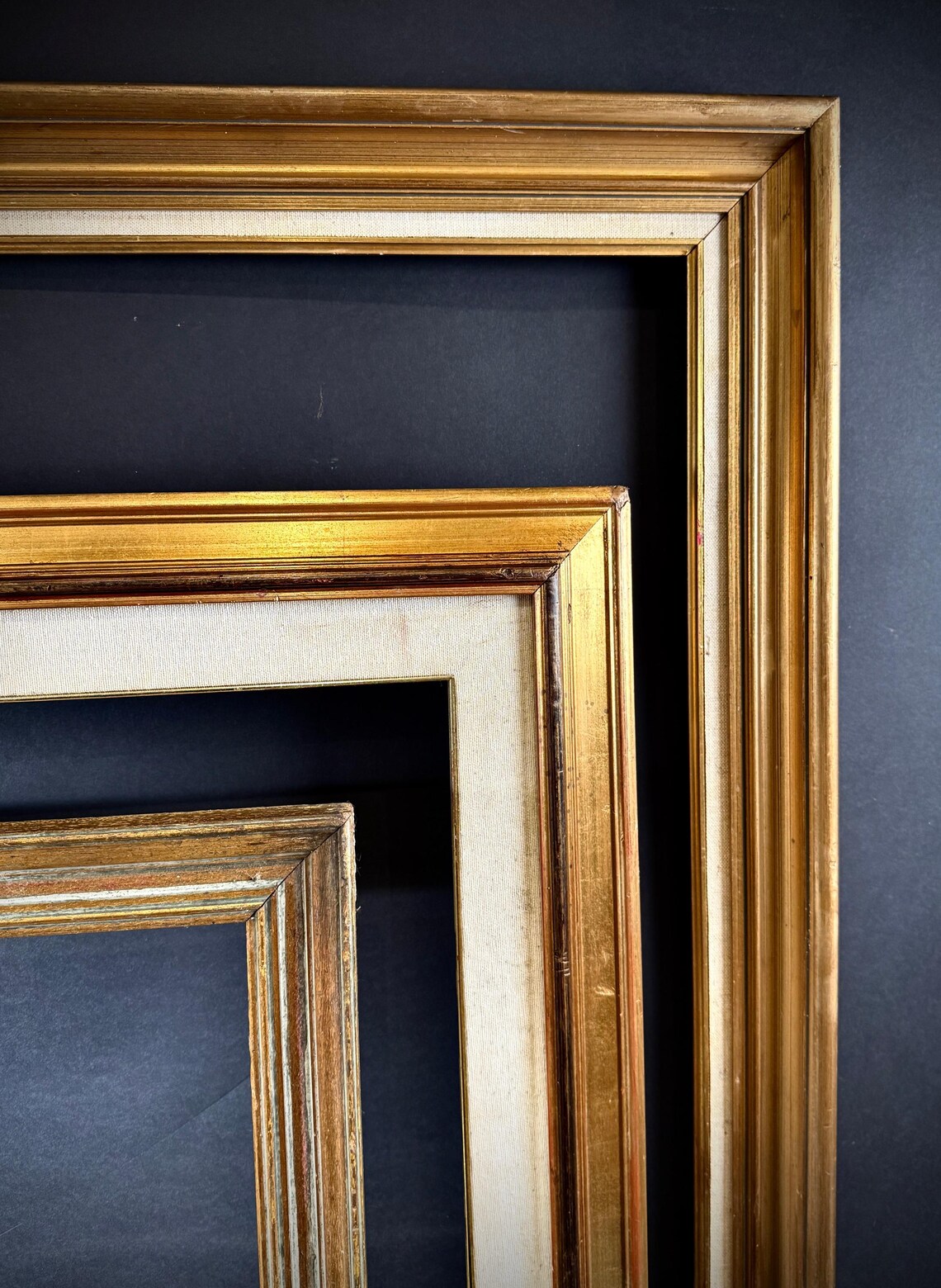 Set of 3 Large Classic Vintage French Wood Picture Frames – White ...