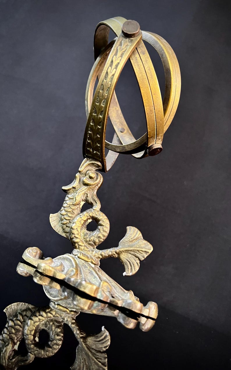 Antique Brass Gimbal | Nautical Pivot Compass | Lamp Mount Maritime ...