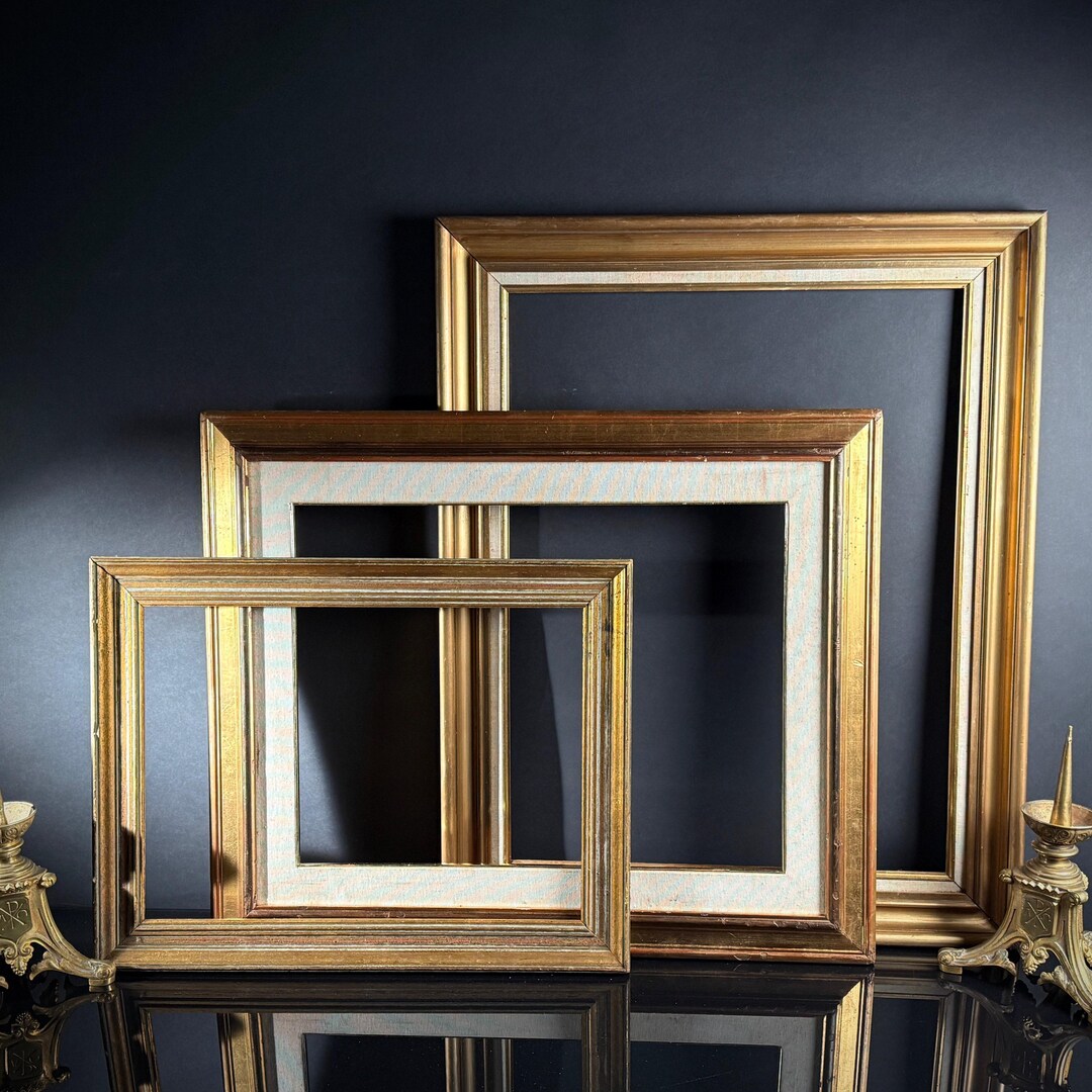 Set of 3 Large Classic Vintage French Wood Picture Frames – White ...