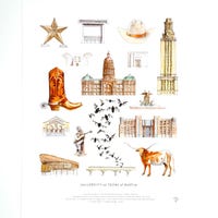 University of Texas Austin Dorm Decor: Trendy Wall Art Set ...