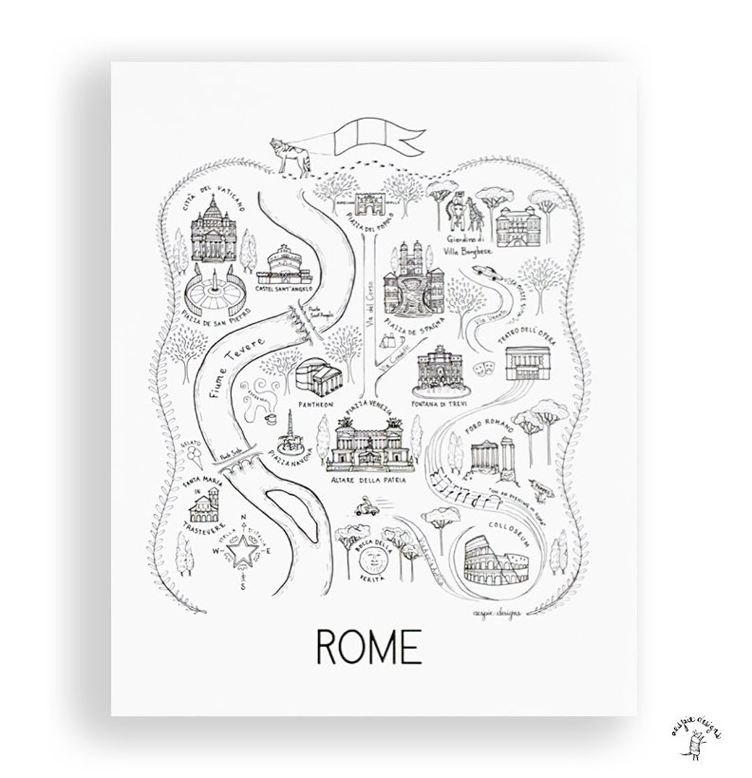 Rome City Map Printable