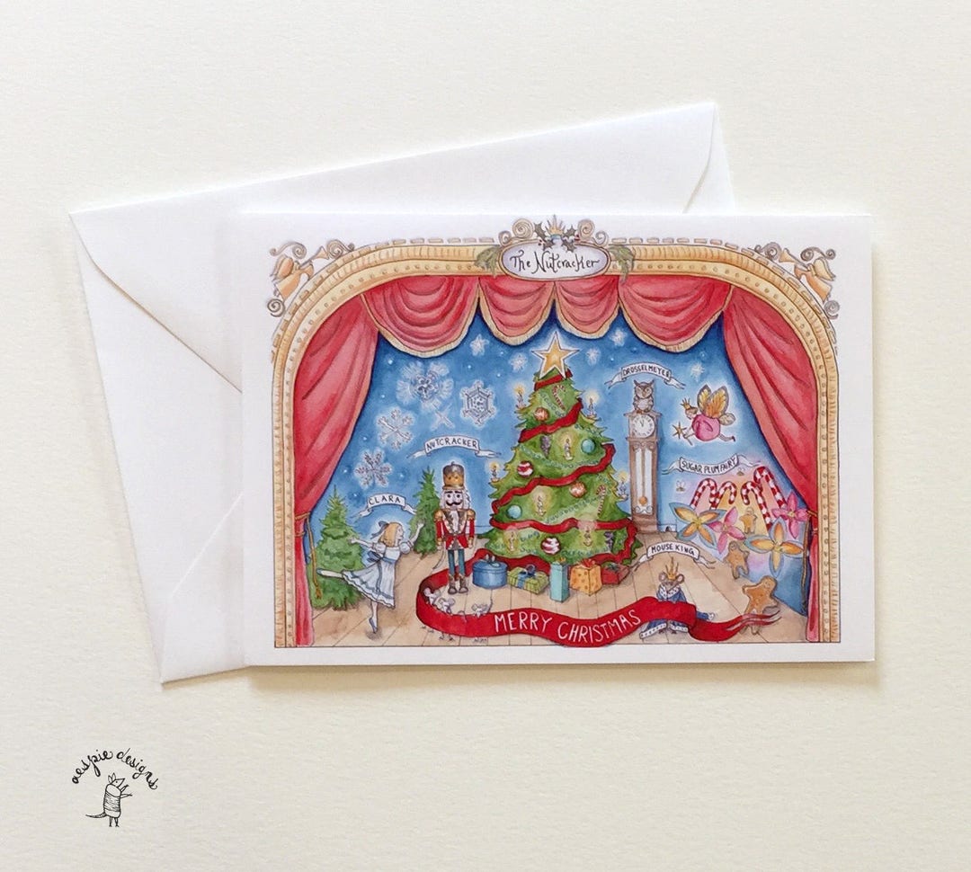 The Nutcracker Christmas Holiday Cards (set of 10)- Handmade - Etsy