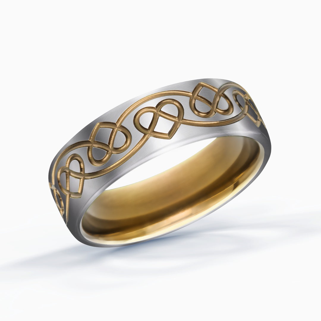 Celtic Heart Ring, Celtic Titanium Ring, Irish Ring, Engagement Ring - Etsy