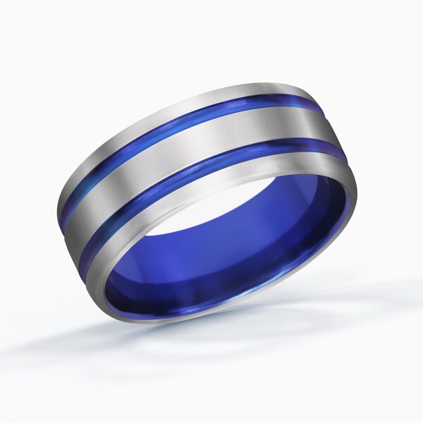 Thin Blue Line Ring - Etsy
