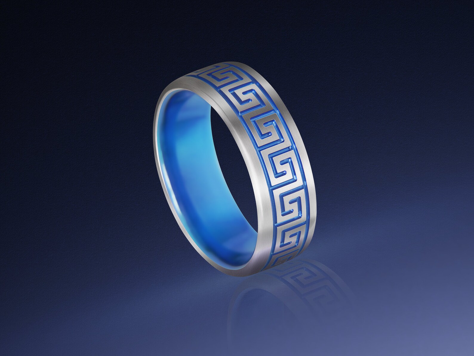 Greek Key Ring Greek Wedding Ring Greece Ring Titanium - Etsy