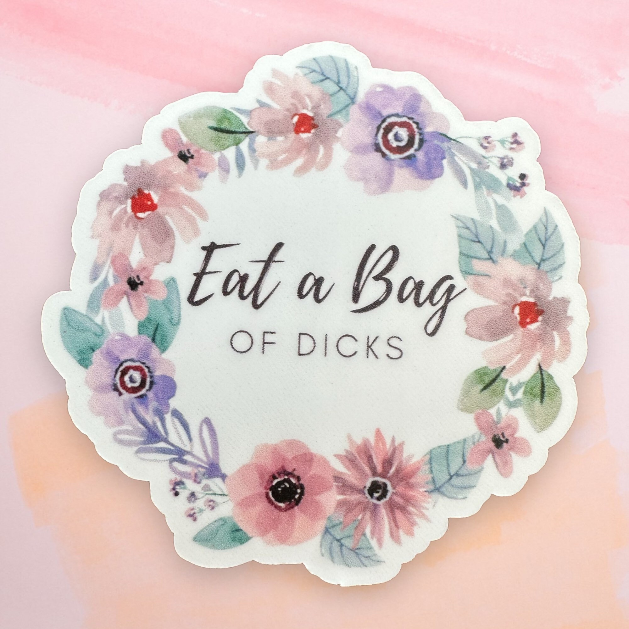 Swear Word Stickers, Floral Cuss Word Stickers, Vinyl Stickers, Premium ...