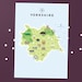 Yorkshire Map - Illustrated Map of Yorkshire Print / Travel Gifts ...