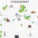Stockport Map - Illustrated Map of Stockport Print / Travel Gifts ...