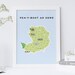 Bridgend Map Illustrated Map of Bridgend Print / Travel Gifts / Gifts ...