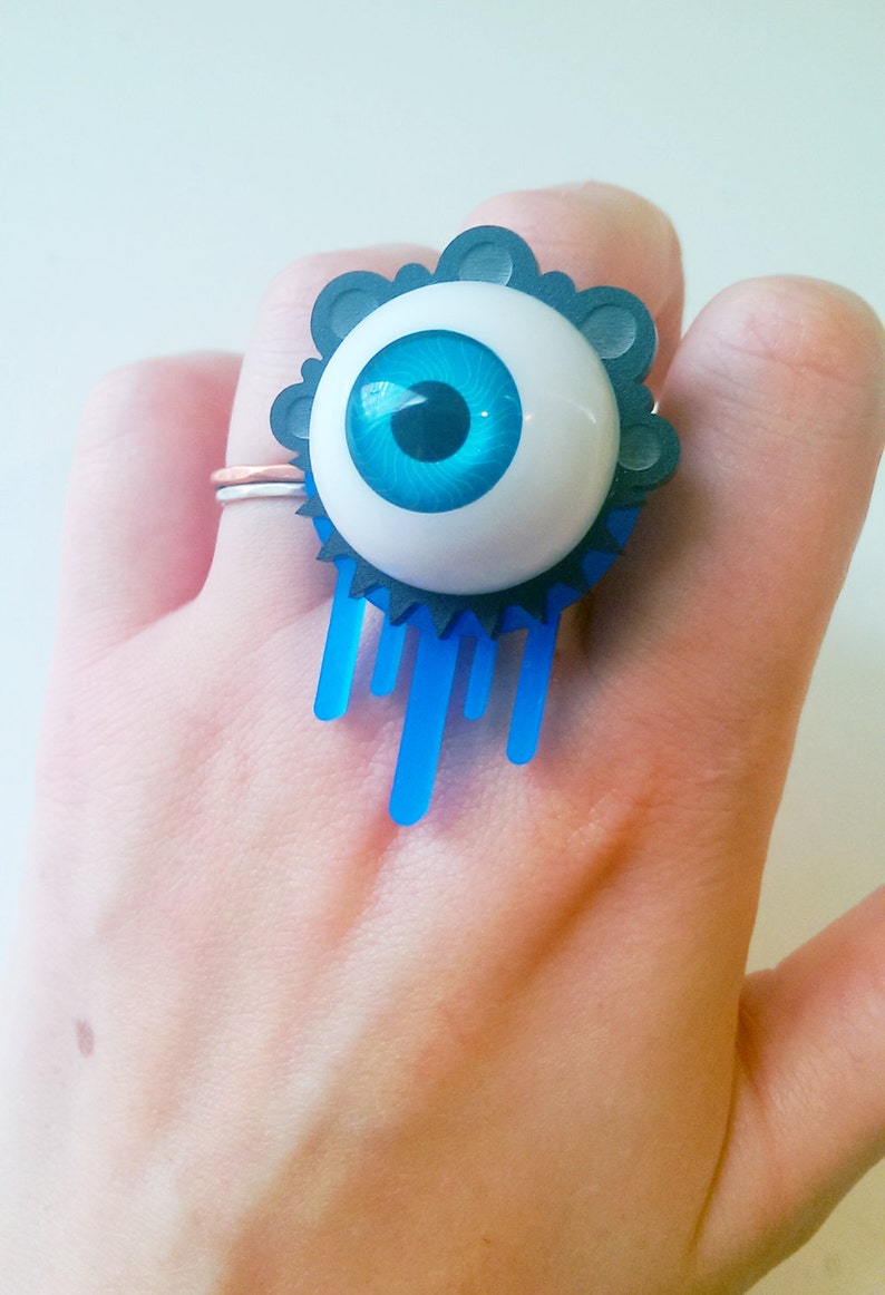 Cry-baby Eyeball Ring Statement Jewelry - Etsy