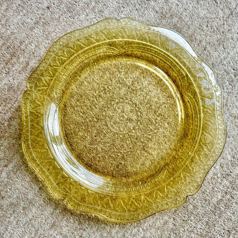 Yellow Glass Plate - Etsy