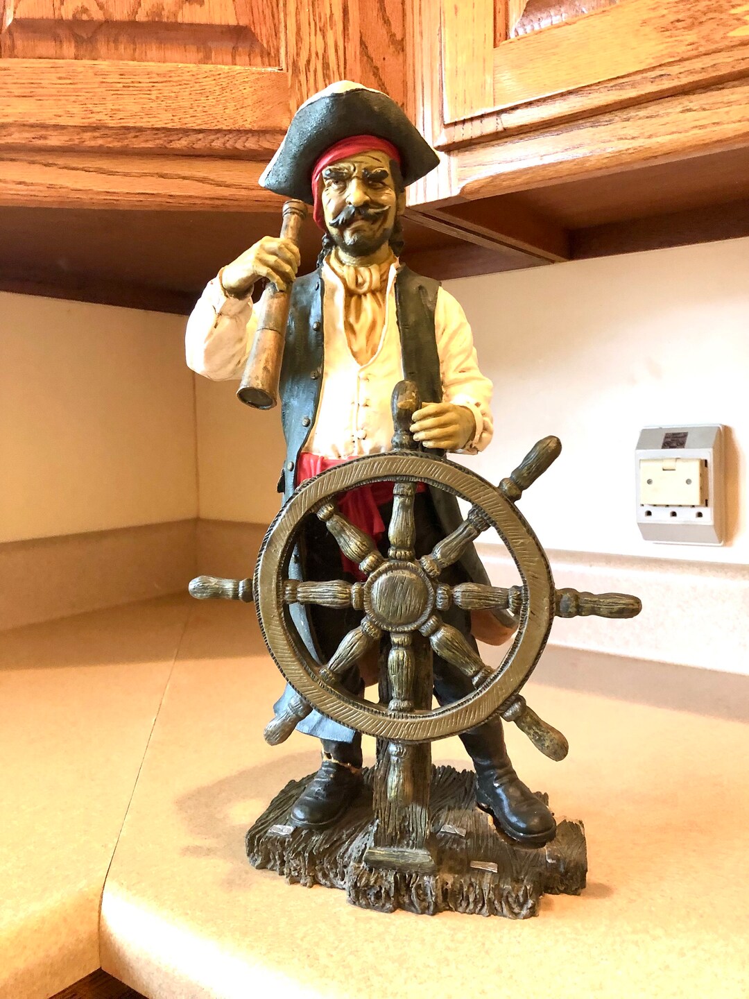 Vintage Pirate, Nautical Statue Figurine, Sea Mariner Captain at the ...