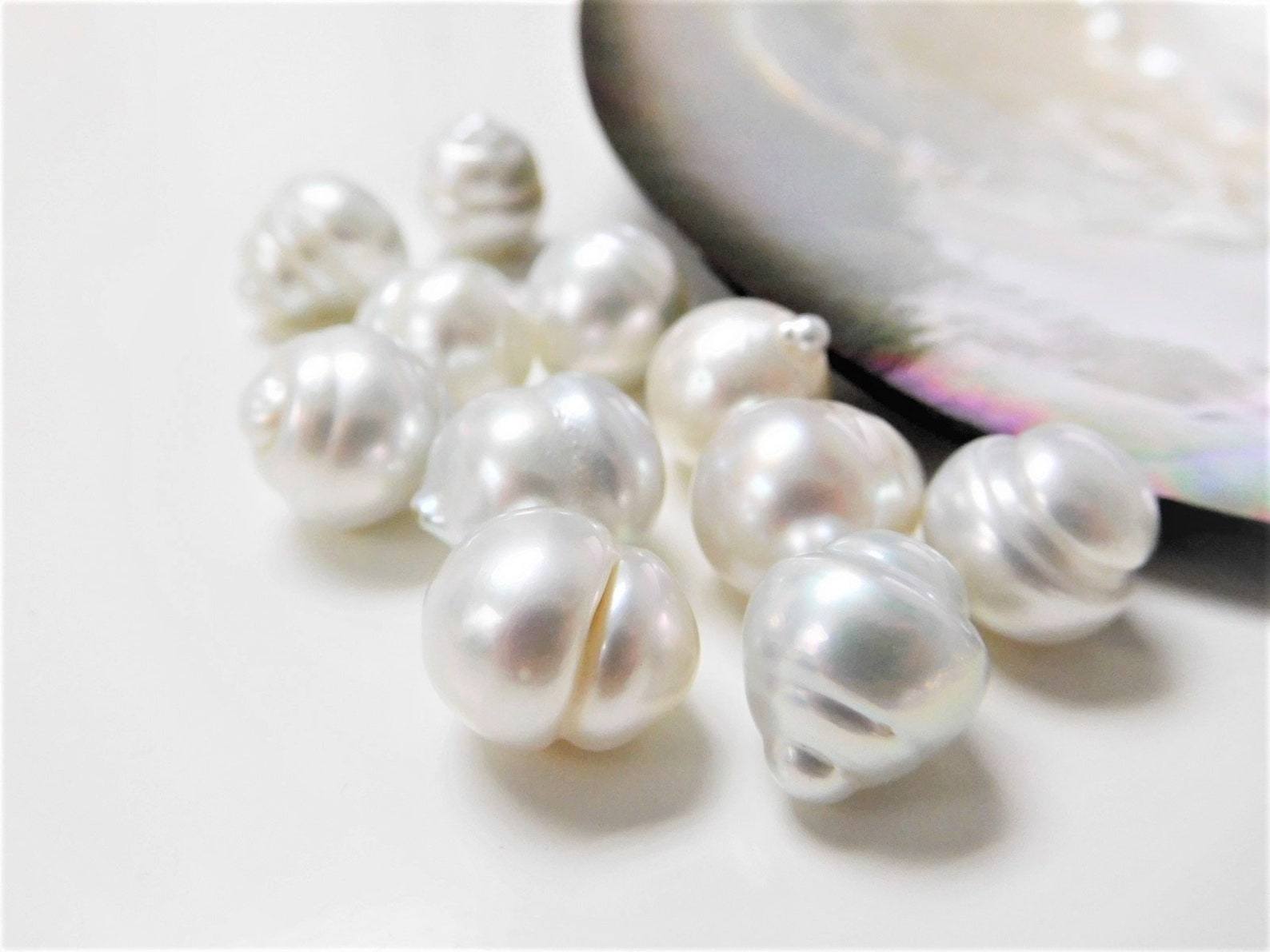 11-12mm White Circle Baroque Loose South Sea Pearl - Etsy