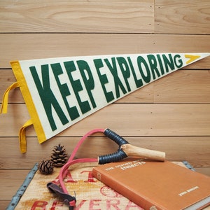 Keep Exploring Pennant Flag, Explorer Flag, Adventure Pennant, Room ...
