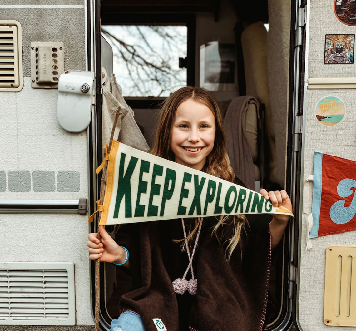 Keep Exploring Pennant Flag Explorer Flag Adventure Pennant - Etsy