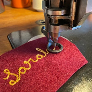 Custom Chain Stitched Name Patch, Chain Stitch Embroidery, Wool Felt ...