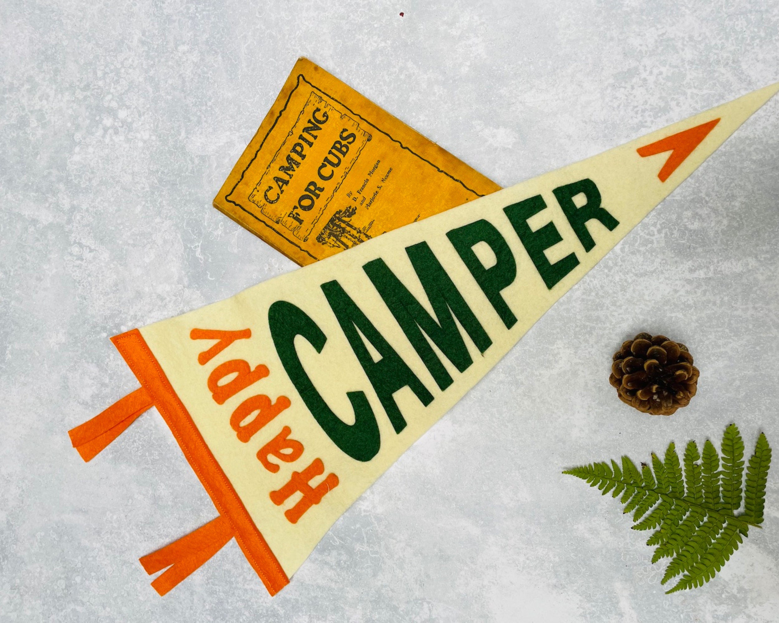 Happy Camper Felt Pennant Flag, Kids Room Decor, Camping Theme - Etsy