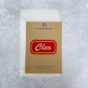 Retro Embroidered Name Patch, Vintage Style Name Patch, Custom Varsity ...