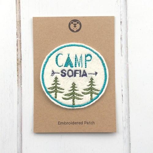 Personalised Camping Patch Summer Camp Patch Camping Party | Etsy