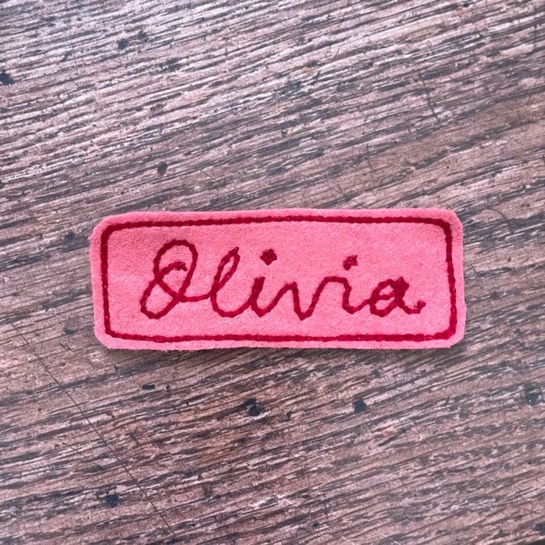 Personalized Embroidered Felt Name Patch - Custom Iron on Applique - Etsy