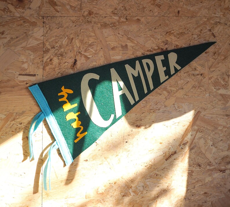 Happy Camper Pennant Flag Camping Gift | Etsy