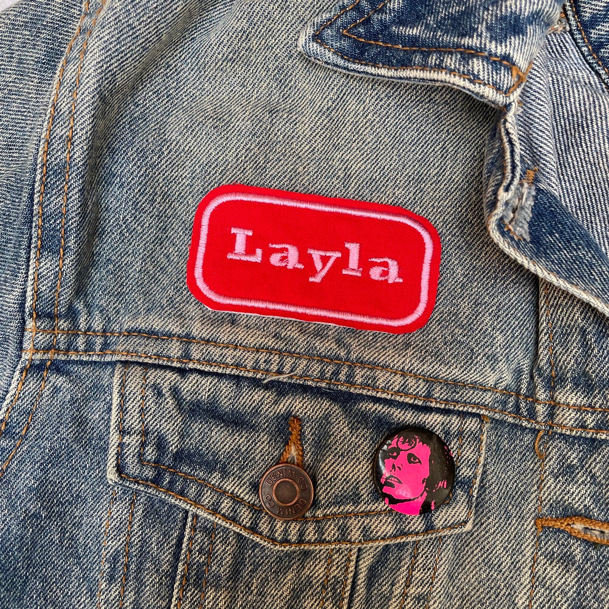 Custom Embroidered Name Patch, Retro Iron-on Applique - Etsy
