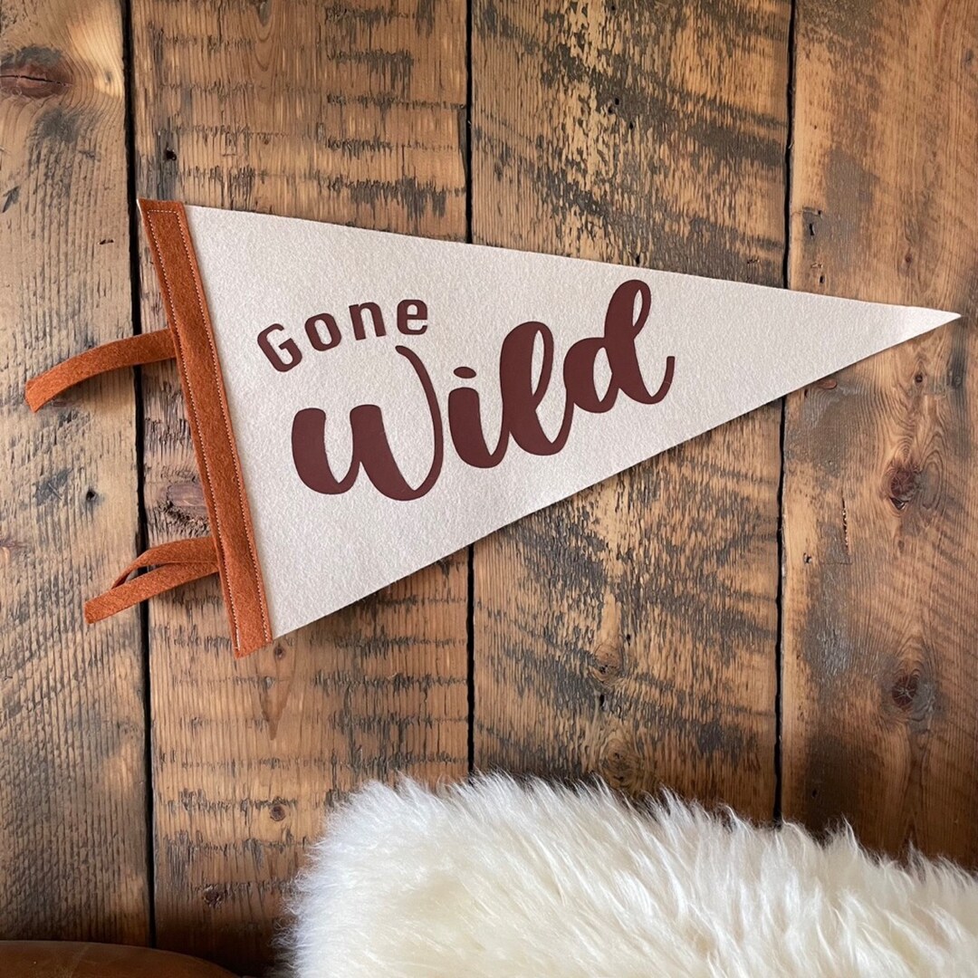 Gone Wild Pennant Flag, Adventure Pennant, Adventure Kids Room Decor - Etsy