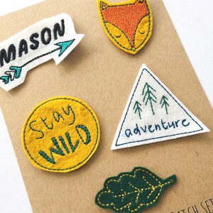 Personalised Patch Set for Kids, Adventure Patches, Set of 5 ...
