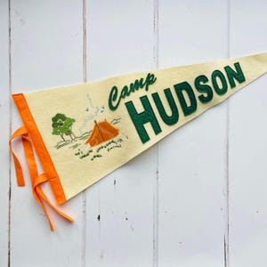 Personalised Embroidered Camping Pennant Flag, Custom Camp Seasonal ...