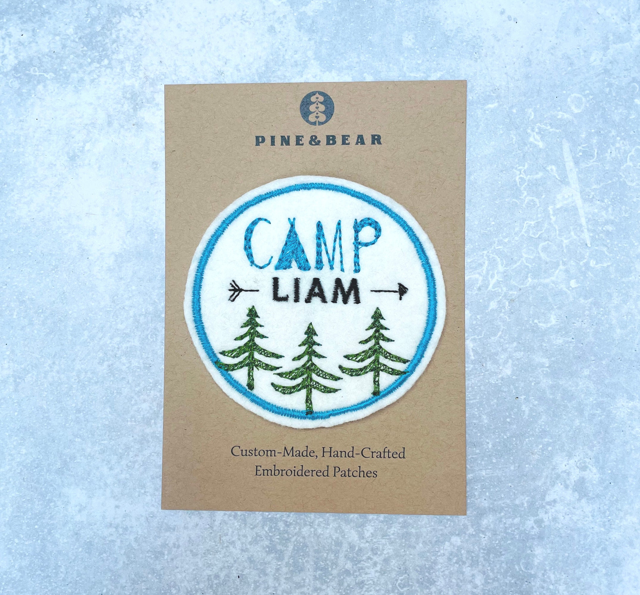 Personalized Camp Patch - Custom Embroidered Name Badge, Iron on or Sew ...