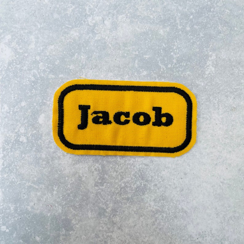 Custom Embroidered Name Patch, Retro Iron-on Applique - Etsy