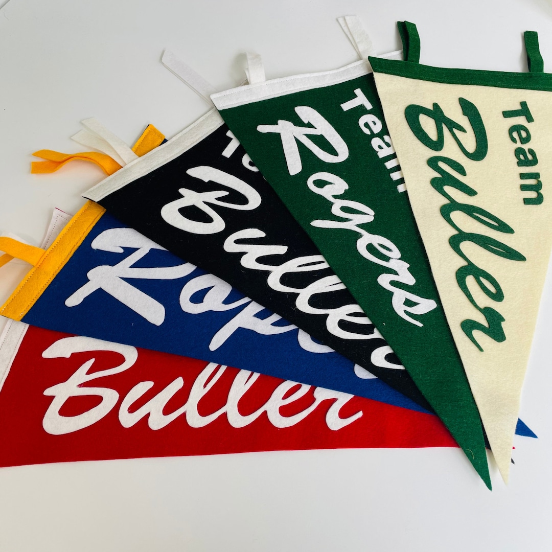Custom Family Name Felt Pennant, Personalized Sign - Etsy
