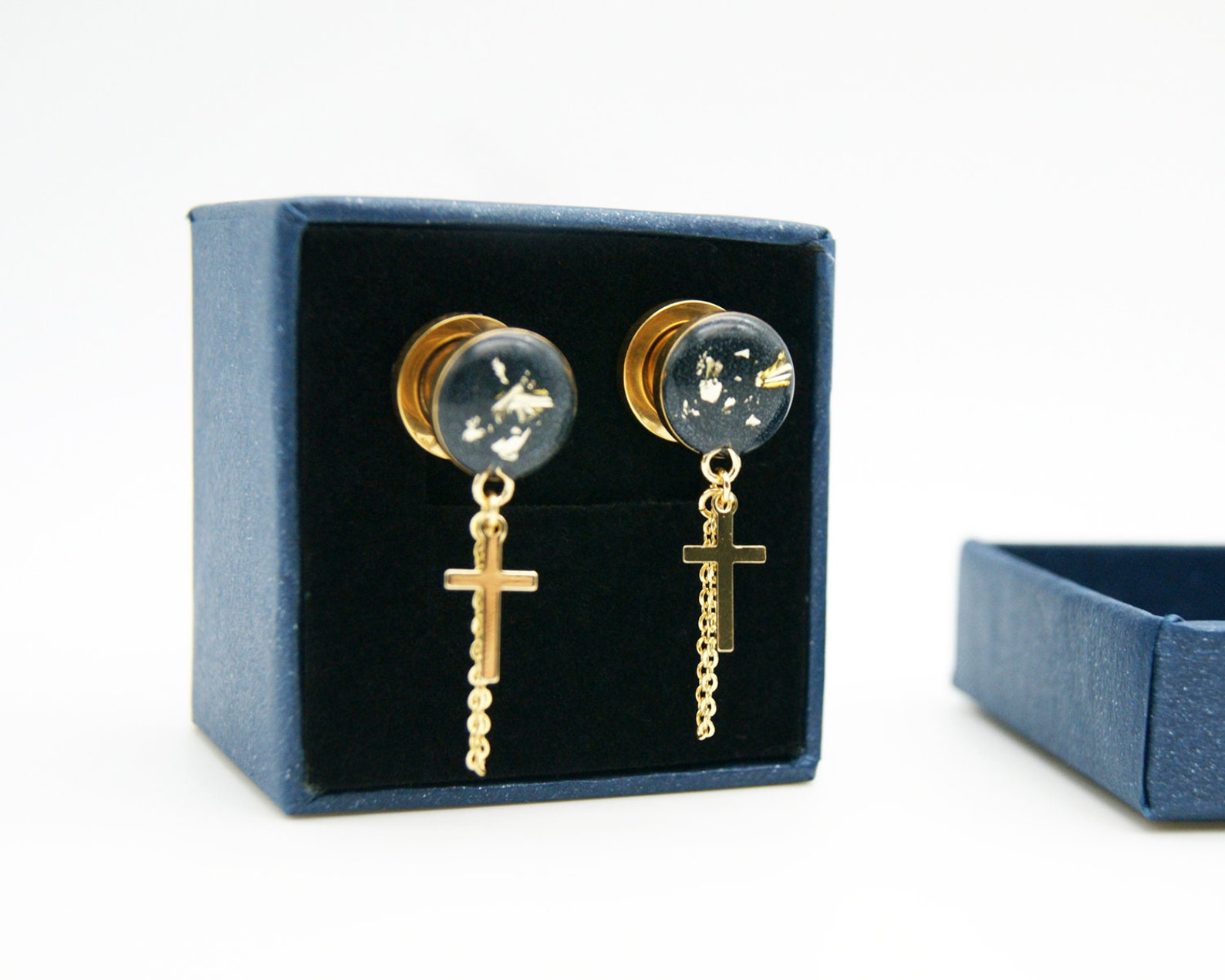 Cross Plugs Gauges / 16g, 8g, 6g, 4g, 2g, 0g, 00g, 7/16, 1/2, 9/16, 5/8 ...