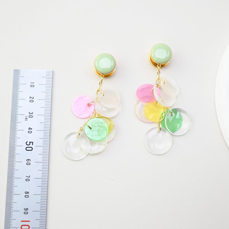 Pastel Bubble Drop Ear Gauges – Lightweight Acrylic Dangles for ...