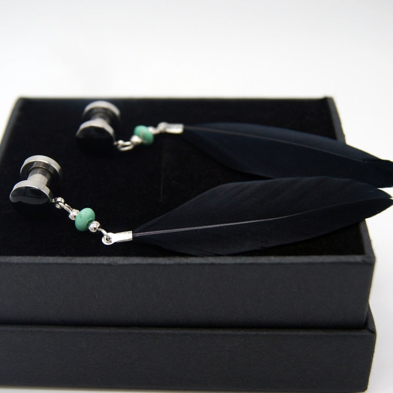 Gold Feather Ear Gauges - Etsy UK