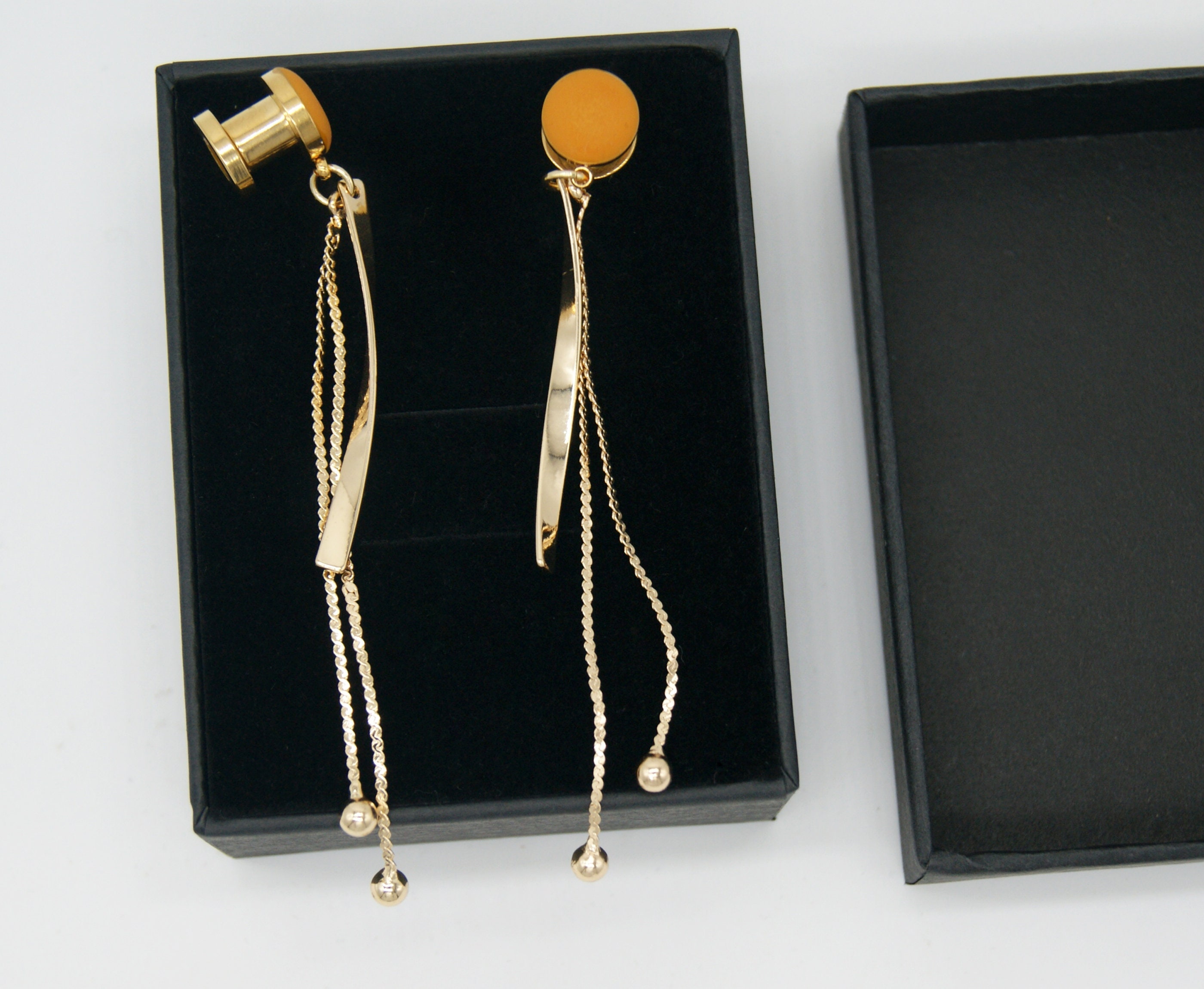 Cute Rotating Gold Chain Dangle Plugs /8g 6g 4g 2g 0g 00g - Etsy