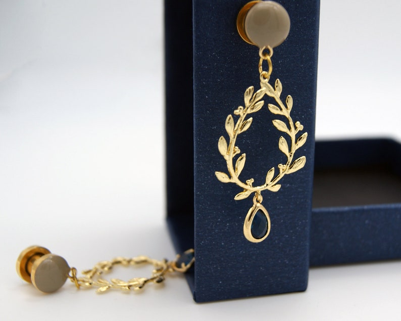 Water Drop Crystal Dangle Plugs wedding Piercing Gauges /8g | Etsy