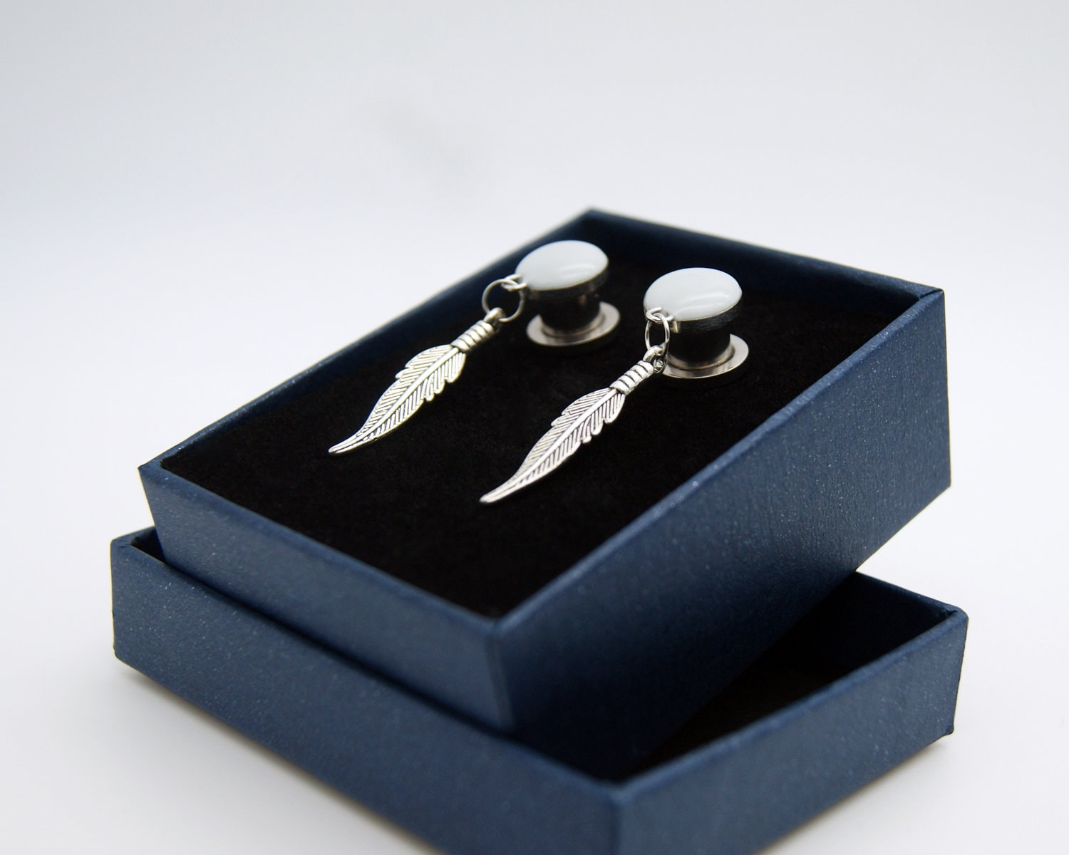 Silver Leaves Screw on Ear Gauges Plugs in Gold Color Size - Etsy