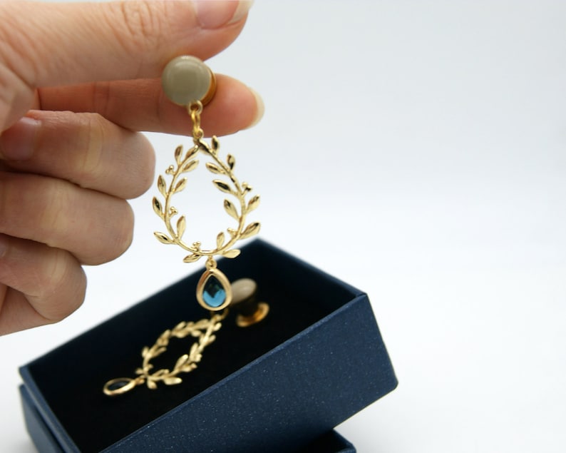 Water Drop Crystal Dangle Plugs wedding Piercing Gauges /8g | Etsy